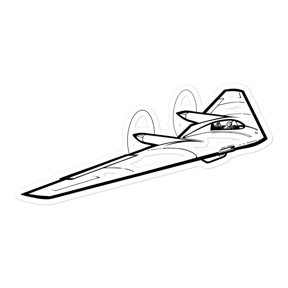Northrop N9MB Flying Wing Prototype Sticker - Northrop Corporation at ...