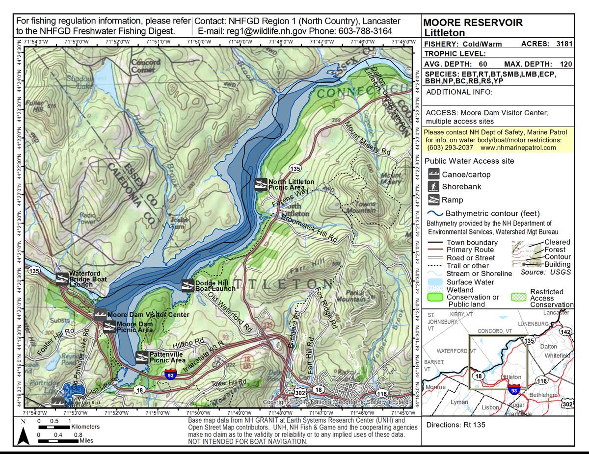 Moore Reservoir--Waterford Launch - Caledonia, Vermont, US - Birding ...