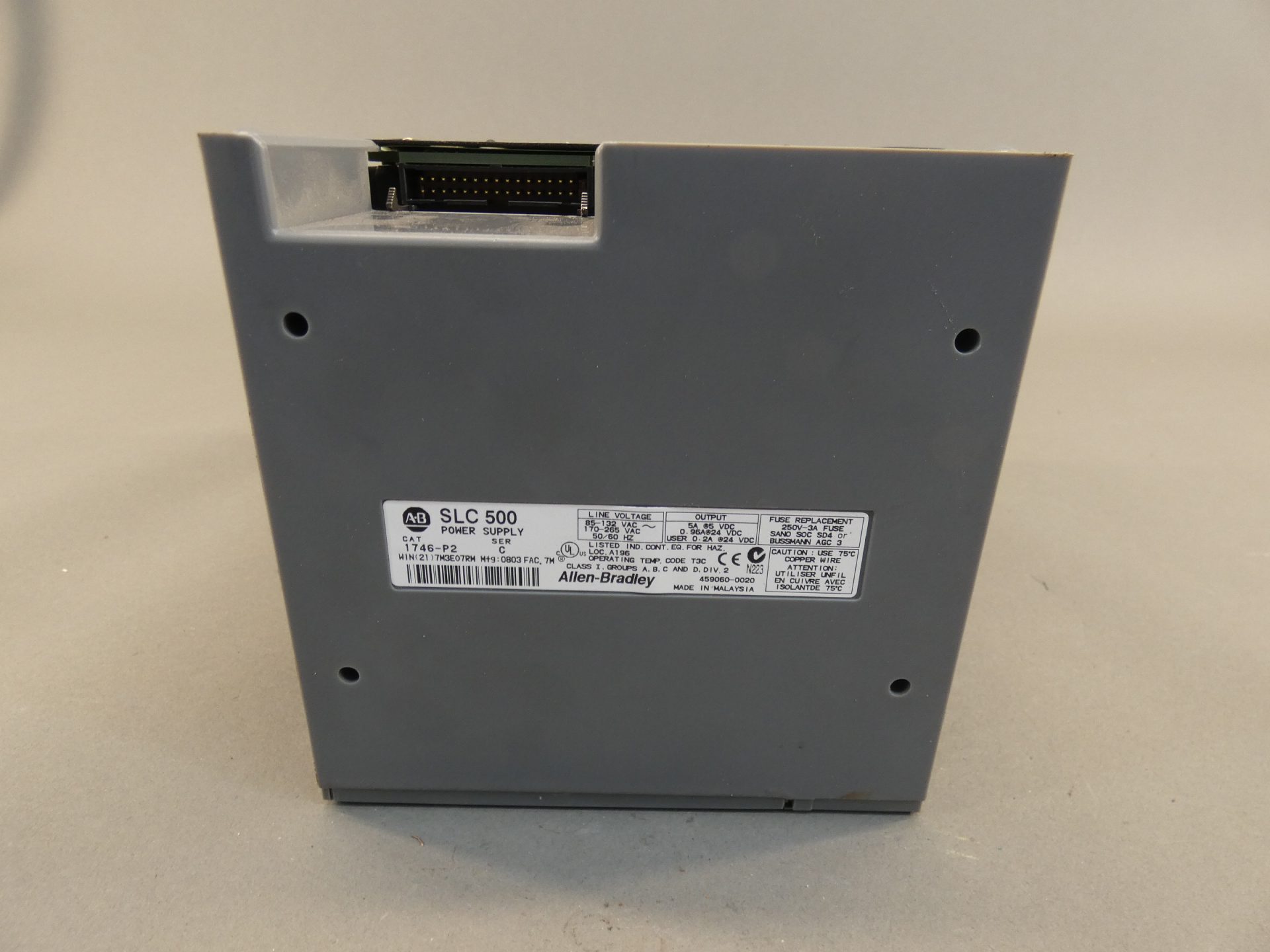 Allen-Bradley SLC 500 1746-P2 Power Supply, 1746-A4 4-Slot Rack, 1746 ...