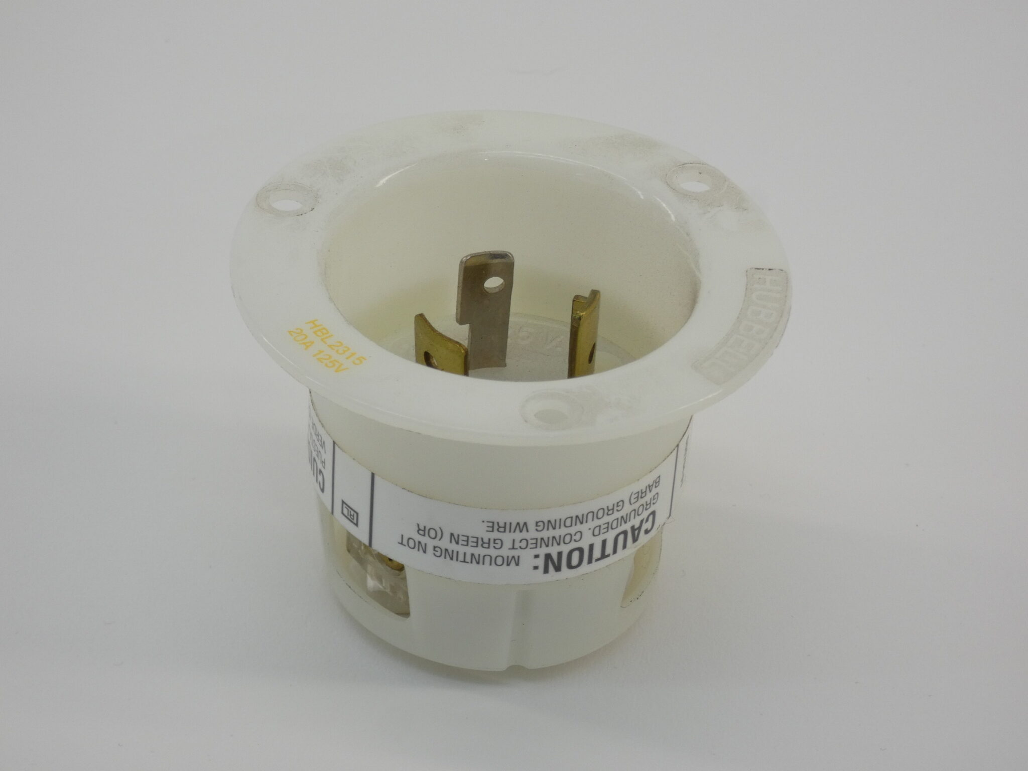 Hubbell HBL2315 Flanged Inlet, 20A, 125V – GPM Surplus