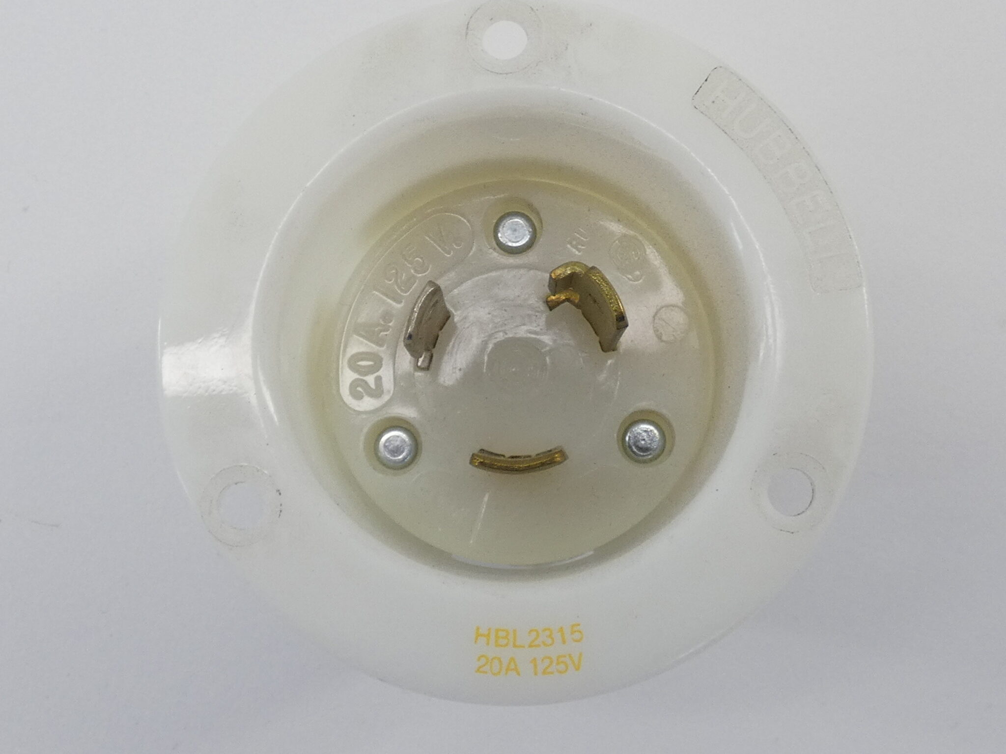 Hubbell HBL2315 Flanged Inlet, 20A, 125V – GPM Surplus