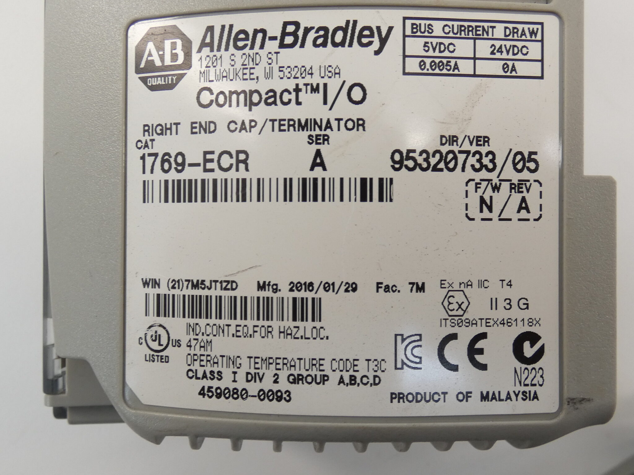 Allen-Bradley Module Lot 179-ECR, 1764-28BXB, 176-CRL1, 1769-PB4, 1769 ...