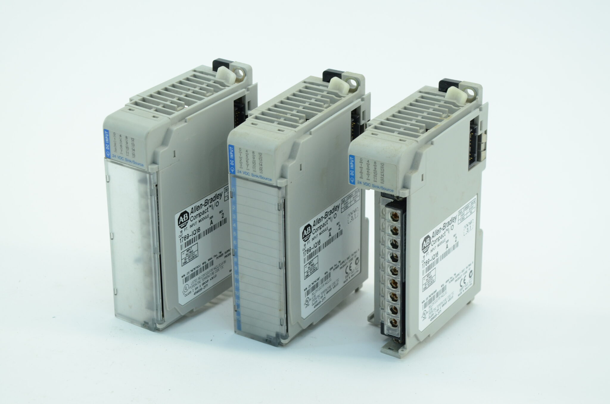 *Lot of 3* Allen-Bradley 1769-IQ16 Input Module, 16 Pt, F/W Rev 3.1 ...