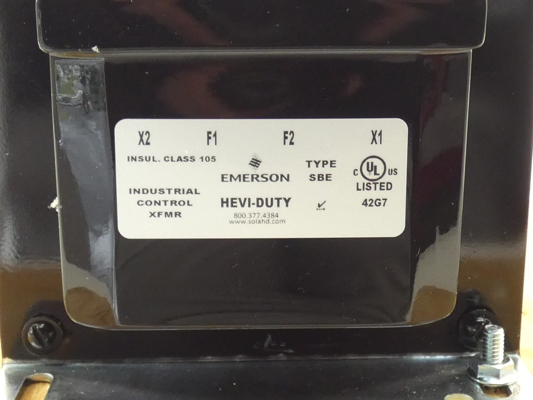 Emerson E1000WB SolaHD Industrial Control Transformer, 1KVA, Hevi-Duty ...