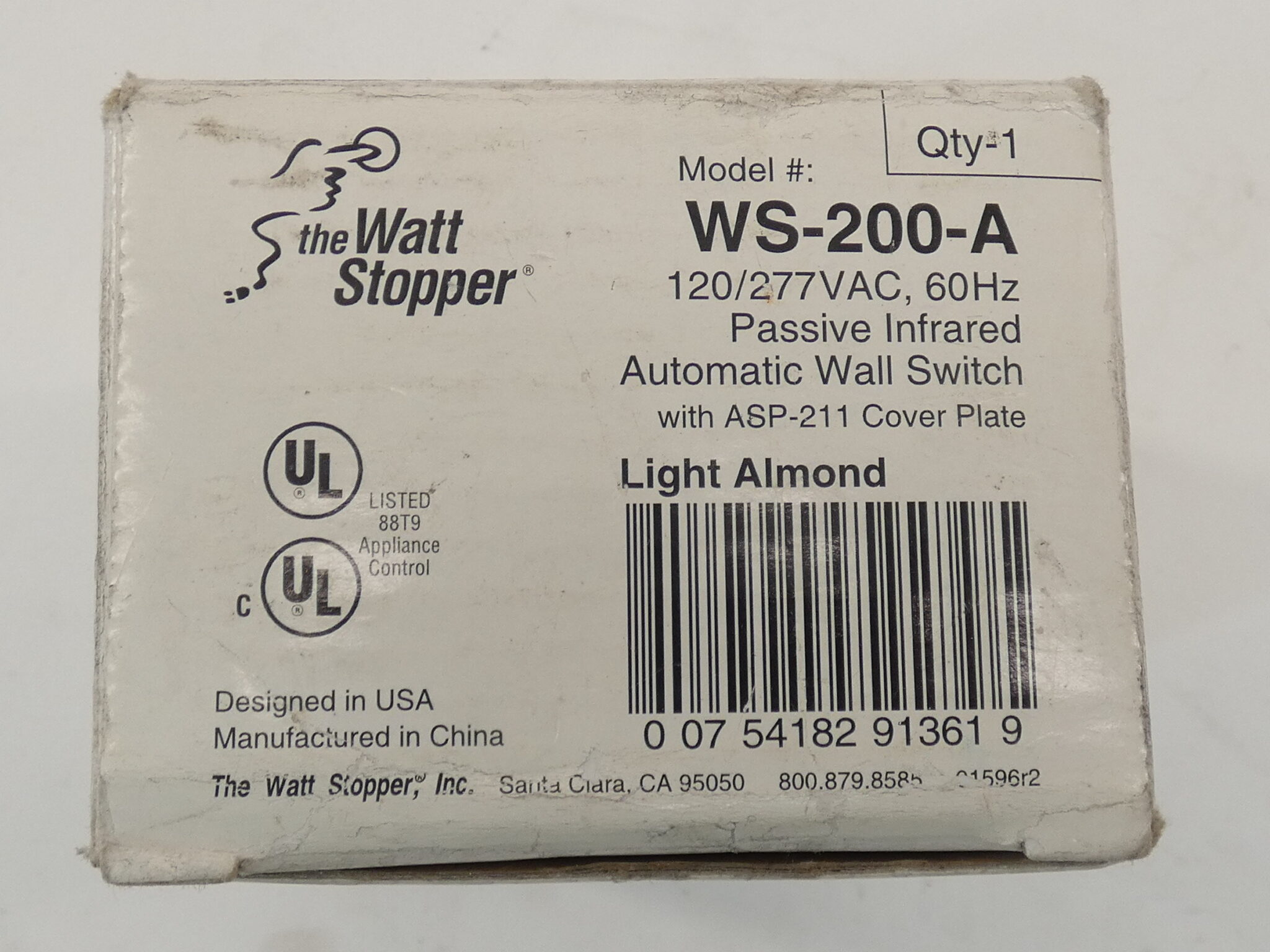 Watt Stopper WS-200-A Automatic Wall Switch, No Cover Plate – GPM Surplus