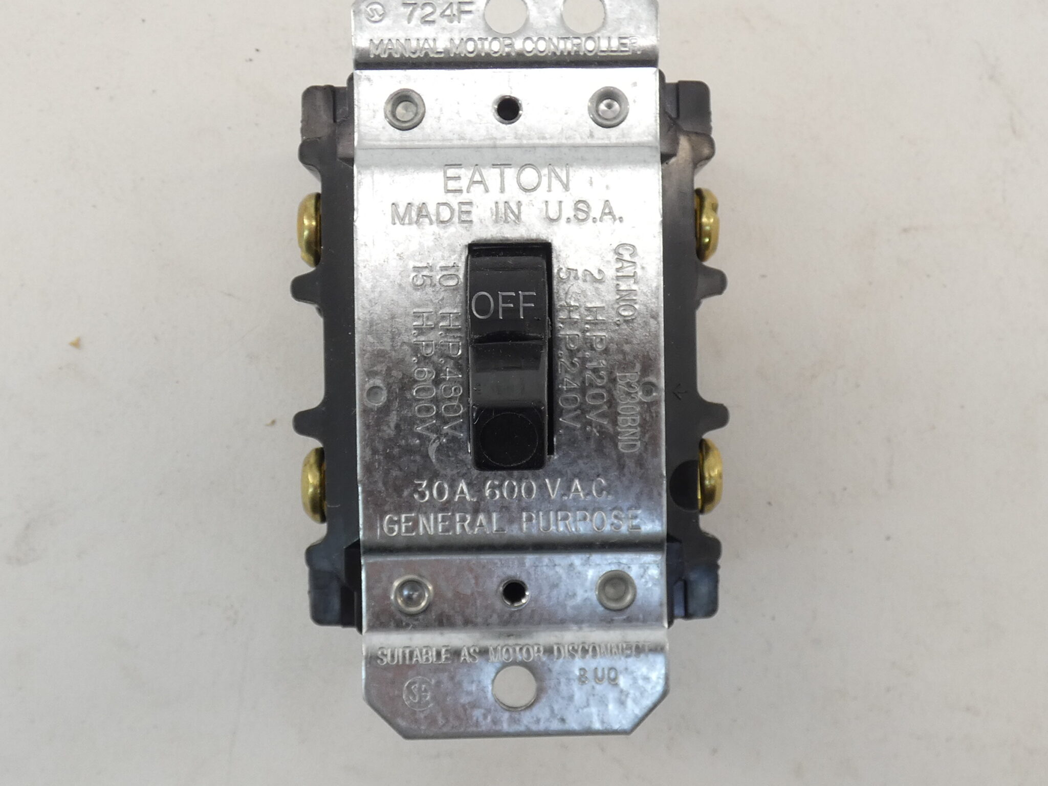 Eaton B230BGD Enclosed Manual Motor Starter Switch 2P 1PH 30A – GPM Surplus