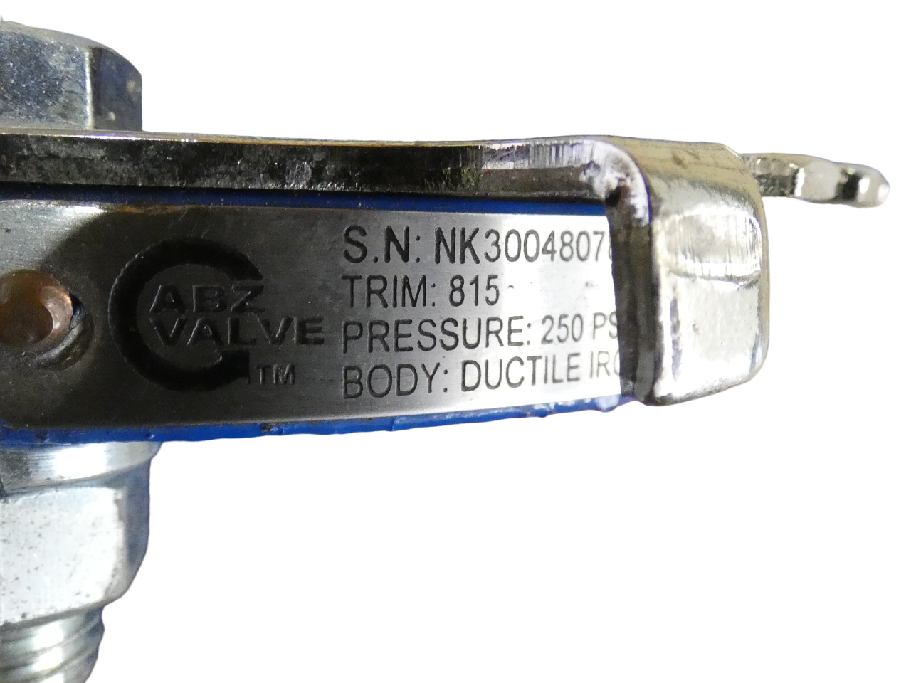 ABZ Butterfly Valve 250PSI 815 Trim 6″ ABZ 3/4″ Handle 316-06 SS316 ...
