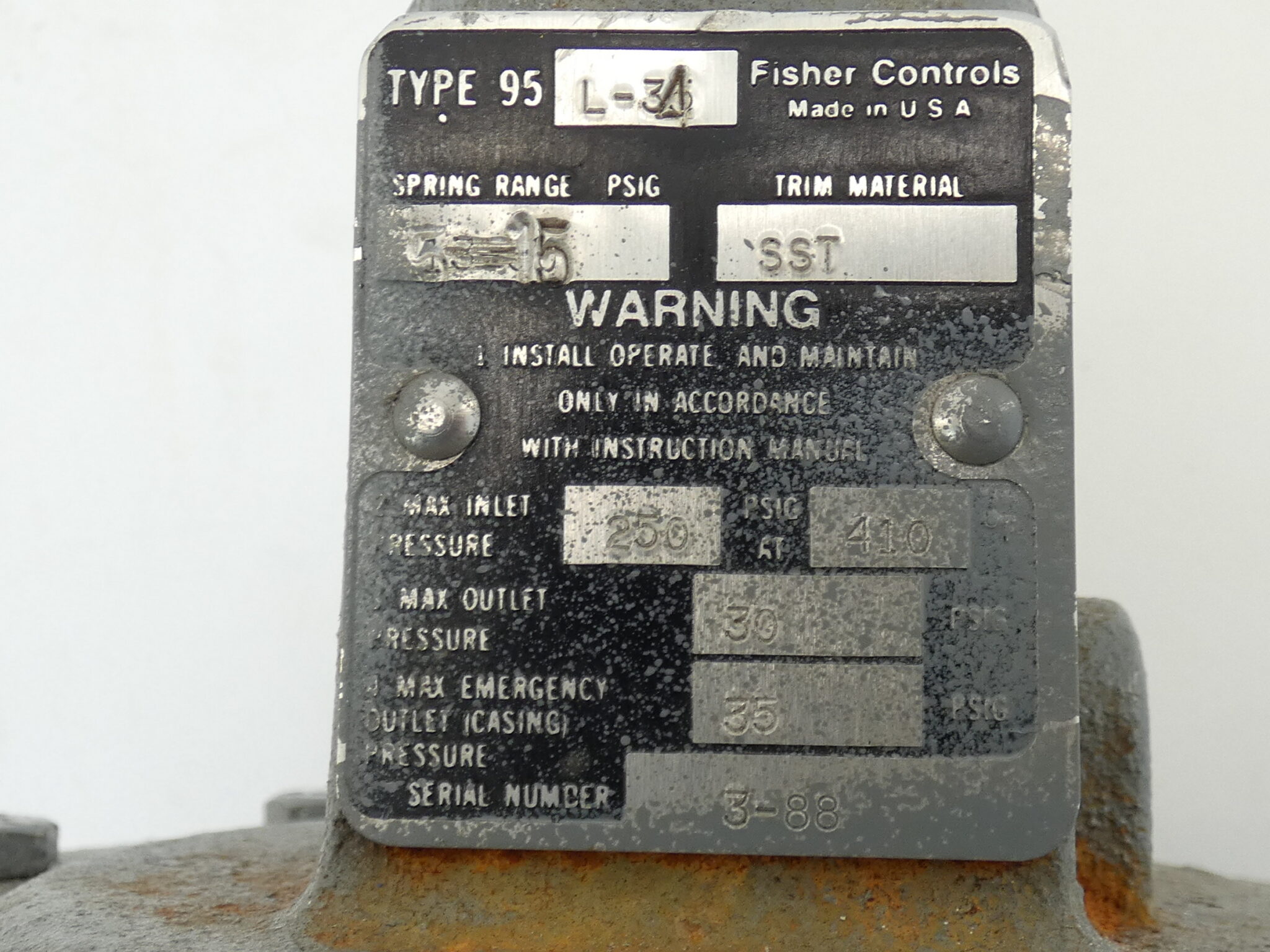 Fisher Controls 95L-34 Pressure Reducing Regulator Valve – GPM Surplus