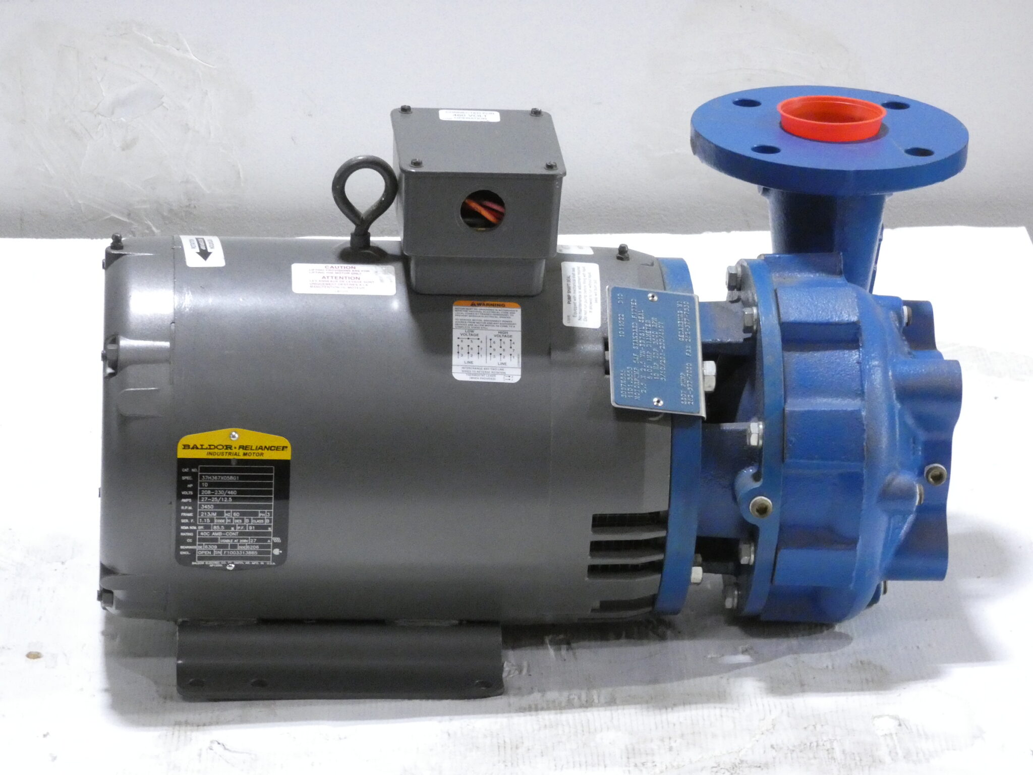 10HP Scot MotorPump 54F, 2.5 X 2.5, 6″ Impeller Dia, 208-230/460V ...