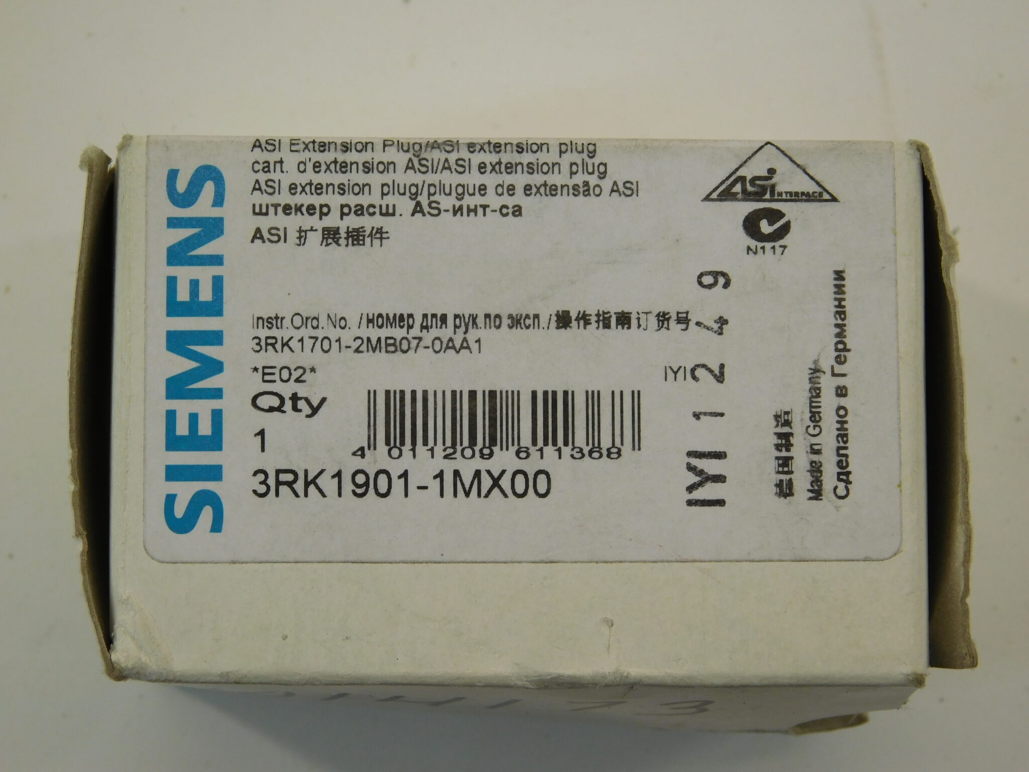 Siemens 3RK1901-1MX00 Extension Plug – GPM Surplus