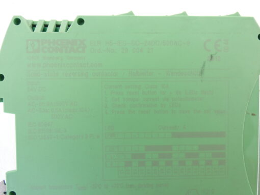 Phoenix Contact ELR H5-IES-SC-24DC/500AC-9 Hybrid Motor Starter 2900421 ...