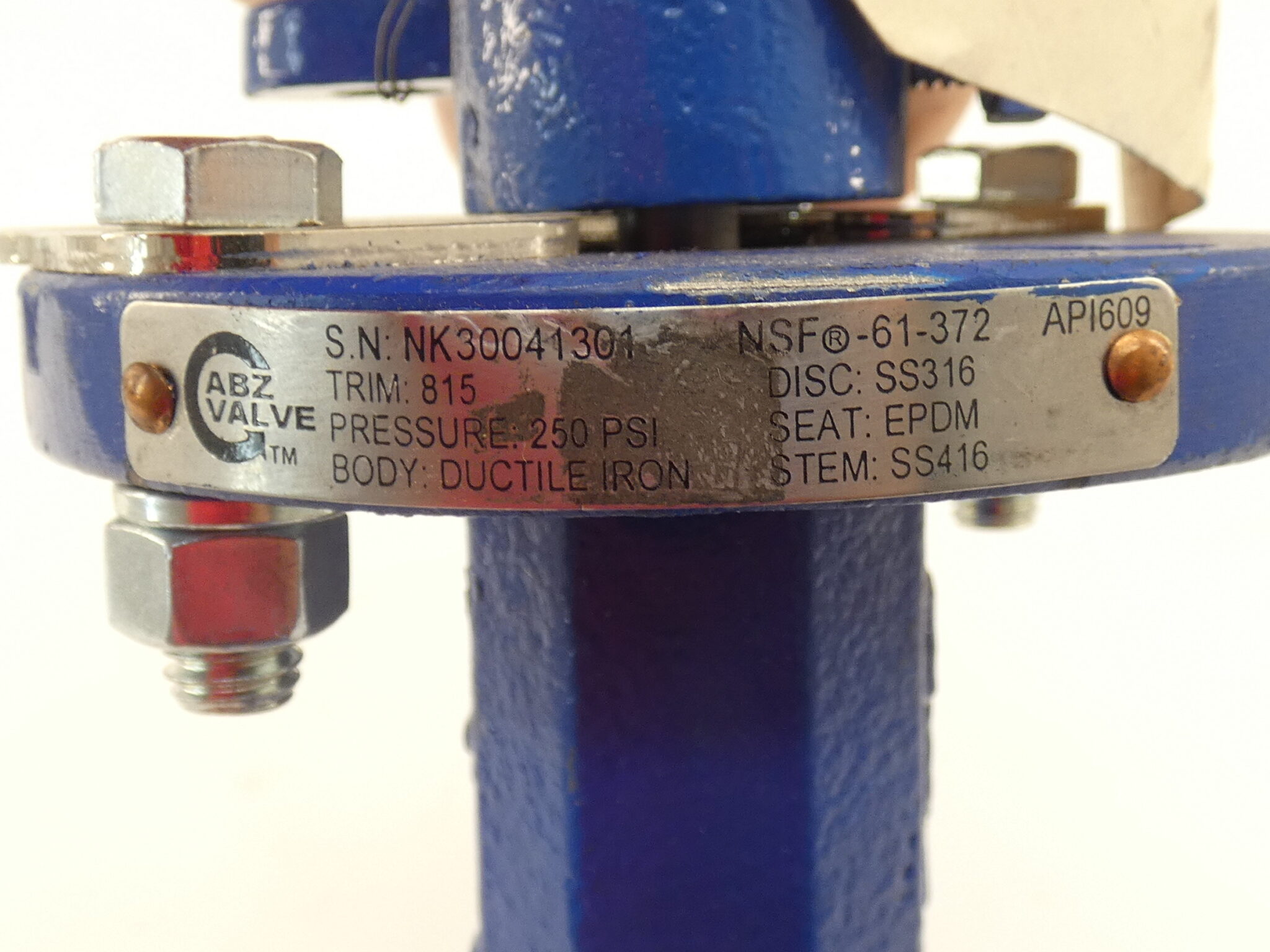 ABZ Valve 3″ Butterfly Valve 250 PSI Ductile Iron ABZ 9/16 Valve Handle ...