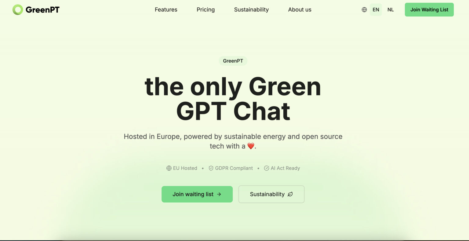 GreenPT: Eco-Friendly AI Chat Powered By Green Tech