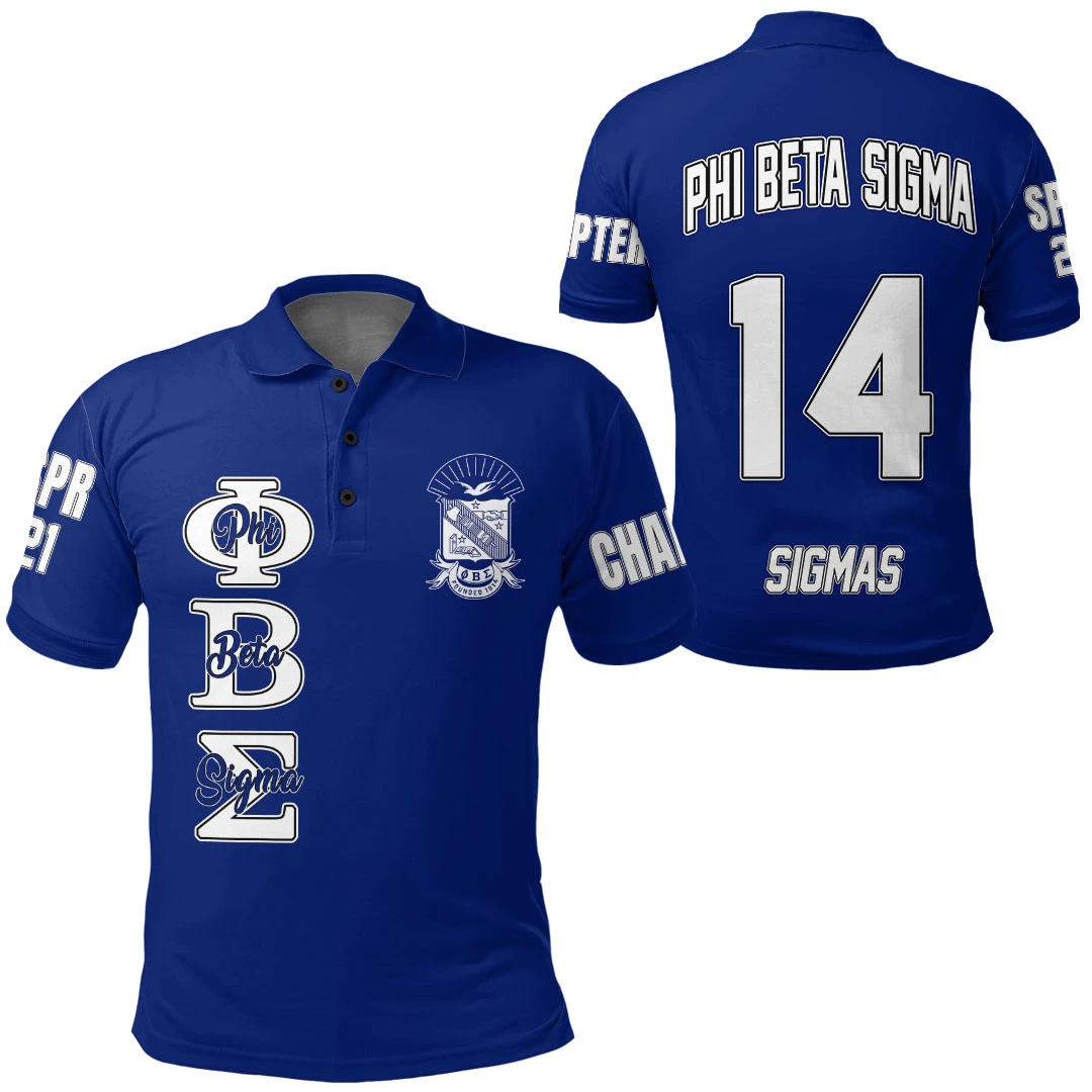 Custom Polo Shirt Phi Beta Sigma (Blue) Polo Shirts A31 – Zsweater ...