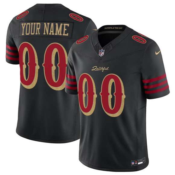 San Francisco 49ers Active Player Custom Black 2025 FUSE Rivalries ...