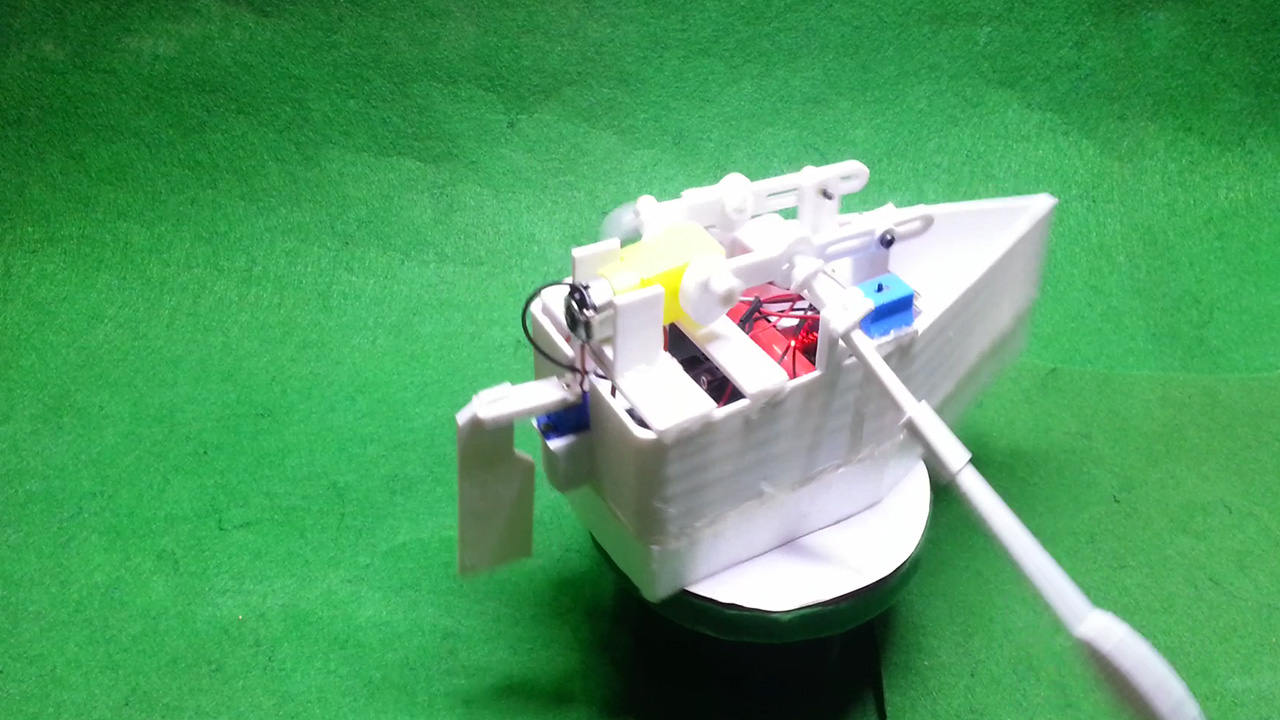 How to make a rowing boat automata controlled by a smartphone